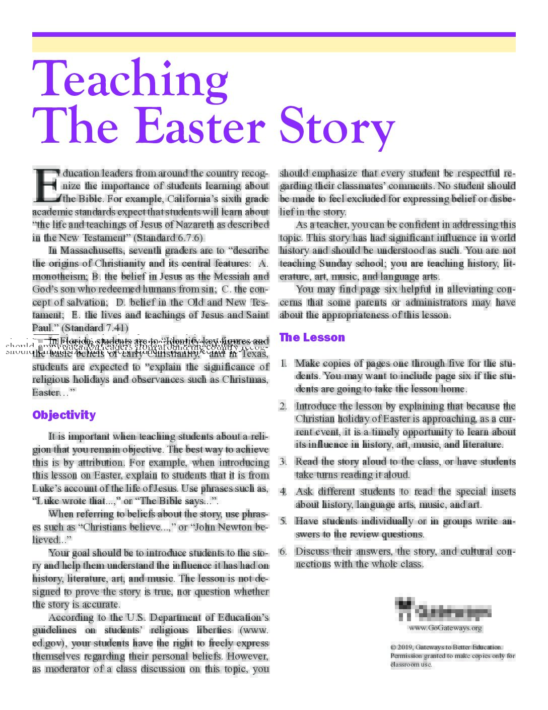 Easter+Lesson+Plan+(textbook+style) | Joy El Generation